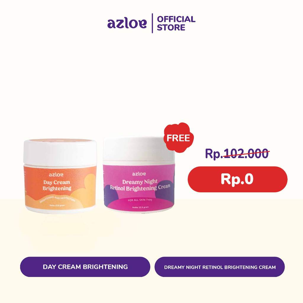 Jual Day Cream Brightening + Retinol Cream untuk flek (dipakai malam ...
