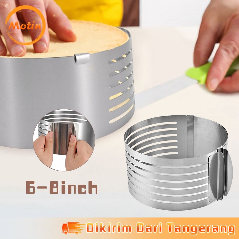 Jual 6 Lapis Ring Roti Bulat Cake Slicer Alat Pemotong Cake Ring ...