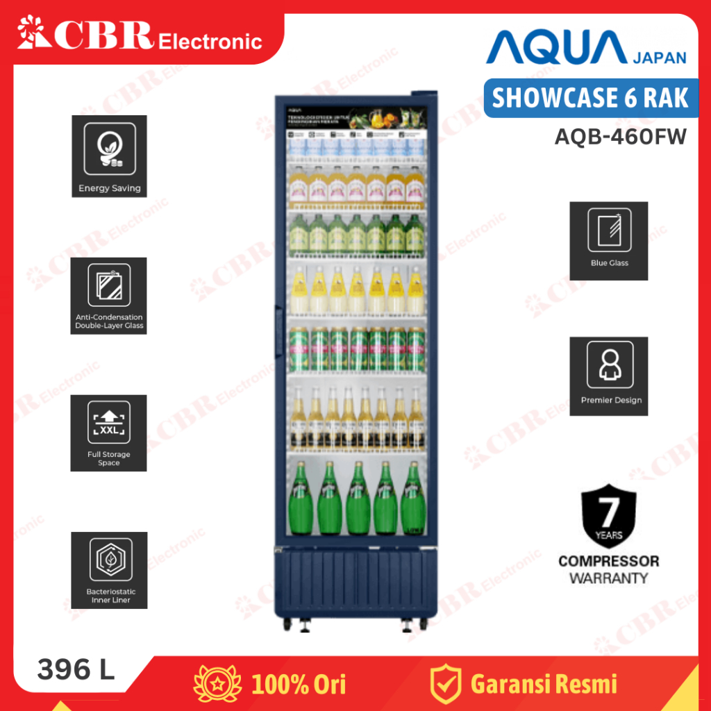 Jual Showcase Display Cooler AQUA 6 Rak AQB-460FW | Shopee Indonesia