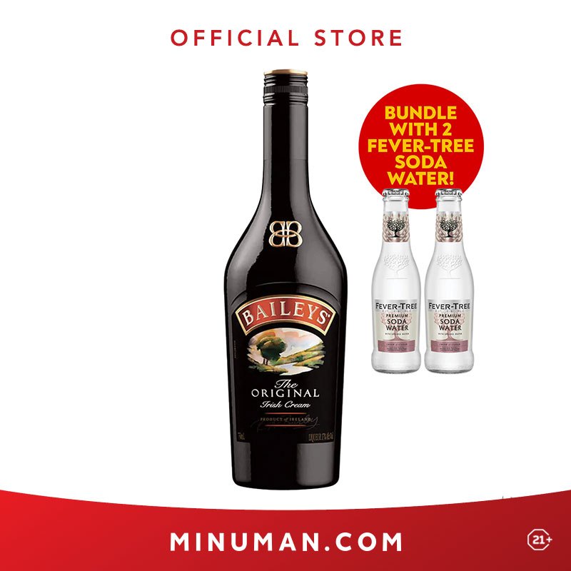 Jual Baileys Irish Cream 750ml & Fever Tree Soda Water 200ml 2btls | Shopee Indonesia