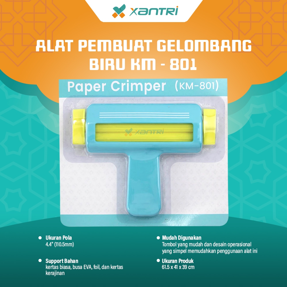 Jual Xantri - DIY Paper Crimper Machine Indentation Roller For Craft ...