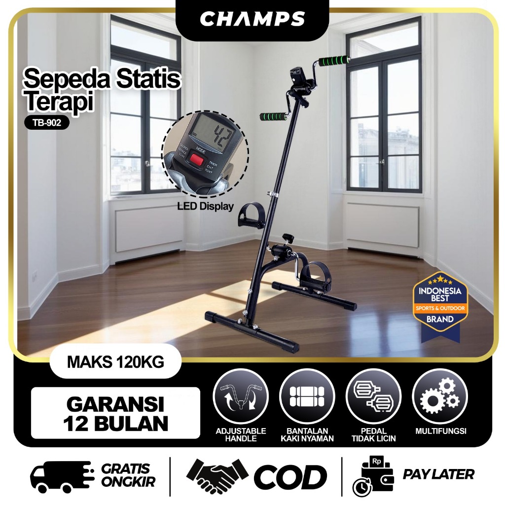 Jual CHAMPS Sepeda Statis Portable Pedal Exerciser Sepeda Mini Untuk ...