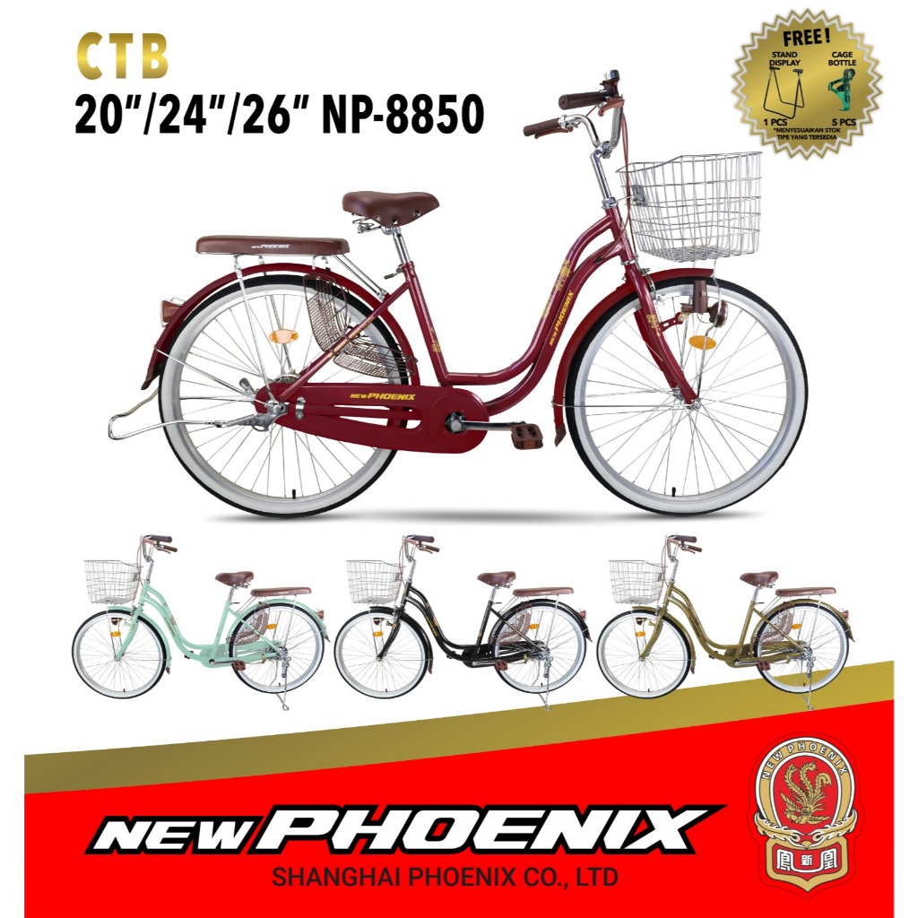 Jual Sepeda Mini Perempuan Phoenix NP8850 CTB Girls 20x1.75 Inch ...