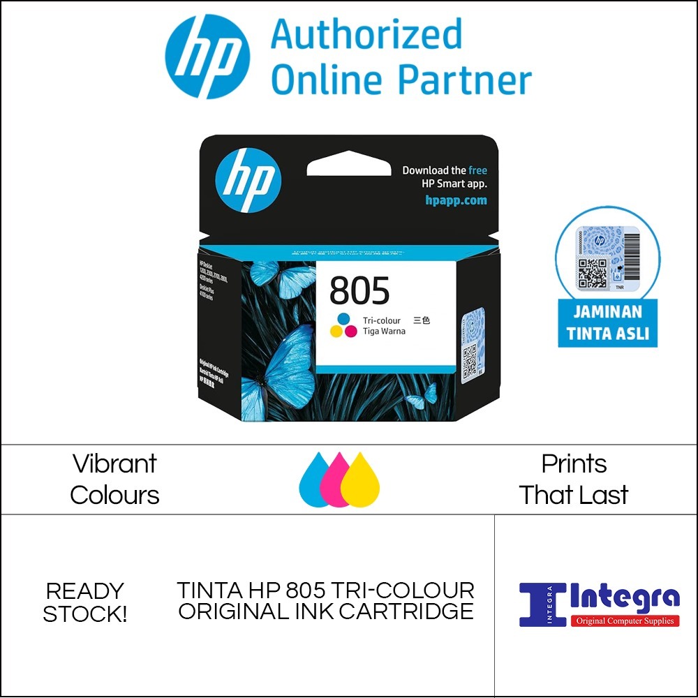 Jual Tinta HP 805 Tri Colour / Warna Original Ink Cartridge | Shopee ...