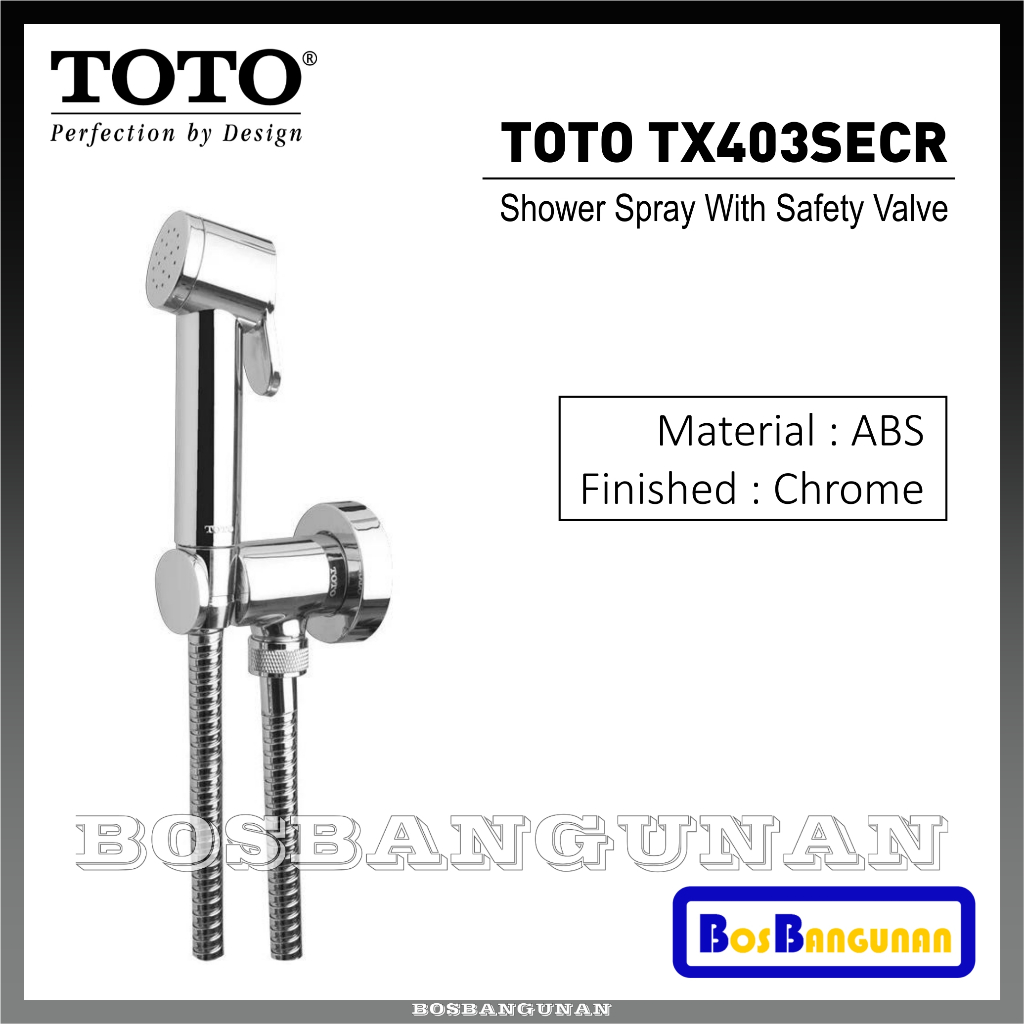 Jual Jet Shower TOTO / Toilet Spray TOTO TX403SECR Plus Stop Kran ...