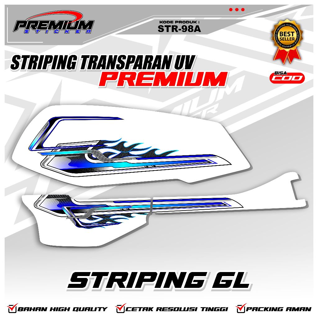 Jual STRIPING TRANSAPARAN UV MOTOR GL/ GL MAX GL NEO TECH GL PRO ...