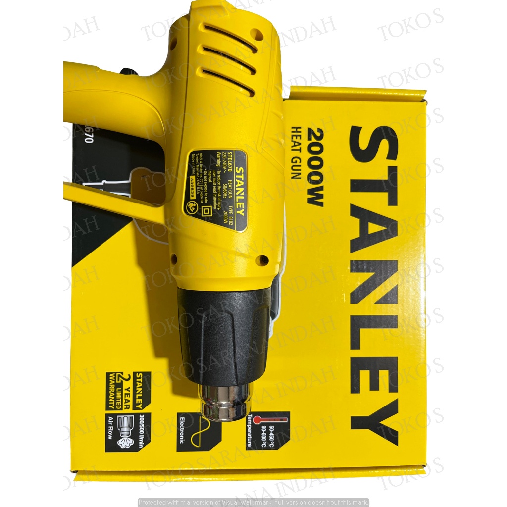 Jual Stanley STEL670 STEL 670 Hot Gun Heat Gun Hair dryer untuk Sablon ...