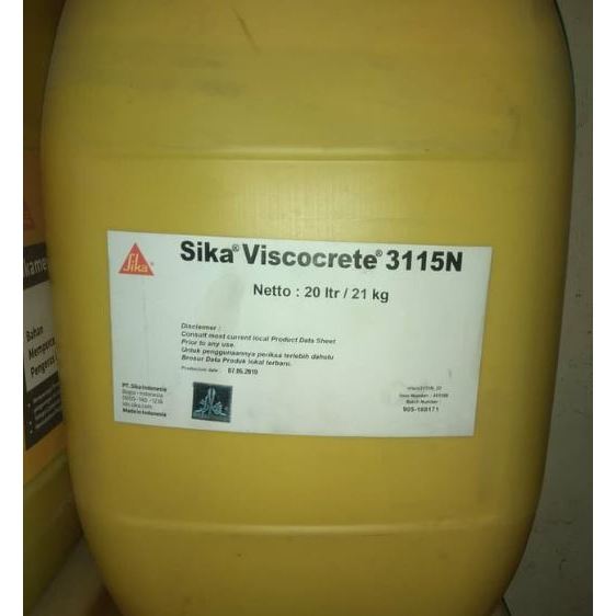 Jual SIKA VISCOCRETE 3115 N 20 LITER OBAT BETON/INTEGRAL ADMIXTURE ...