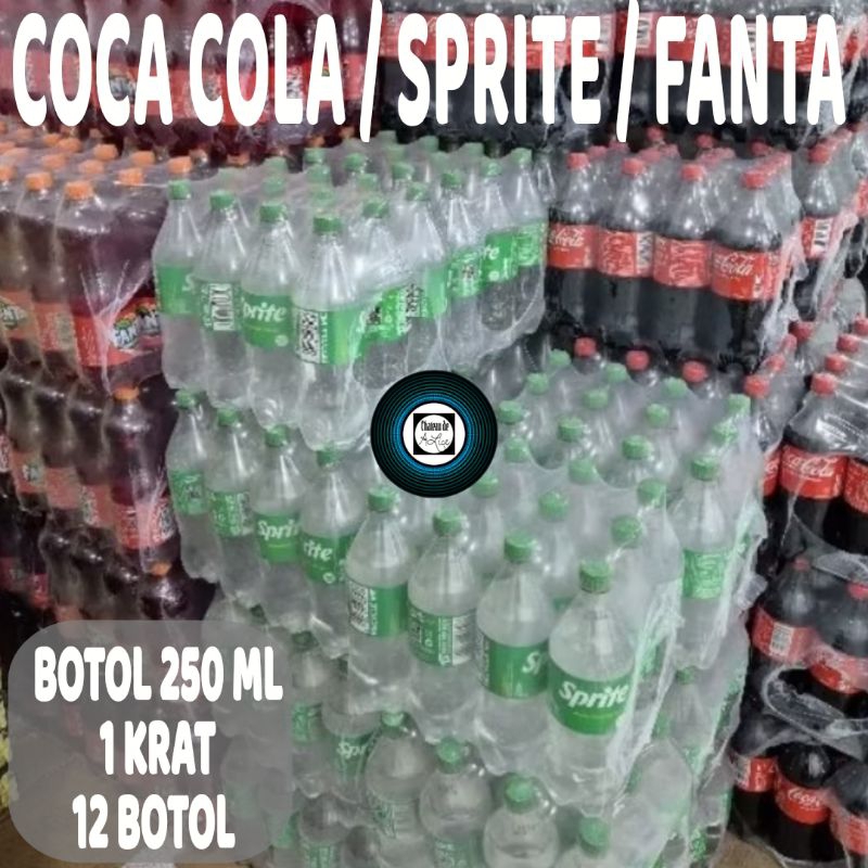 Jual Coca Cola/Fanta/Sprite 250ml botol mini (isi 1 pack 12 botol) | Shopee Indonesia