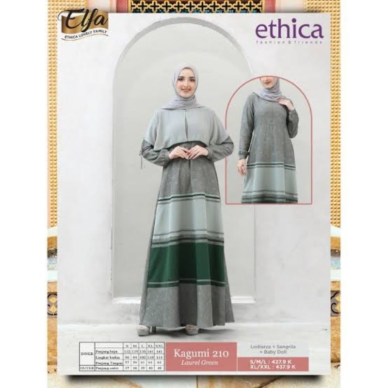 Jual ETHICA Gamis Kagumi 210 - Laurel Green S | Shopee Indonesia