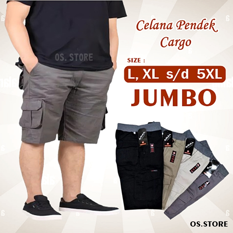 Jual CELANA PENDEK PRIA CARGO SUPER JUMBO CELANA PENDEK CARGO PRIA JUMBO BIGSIZE BESAR XXXXL ...
