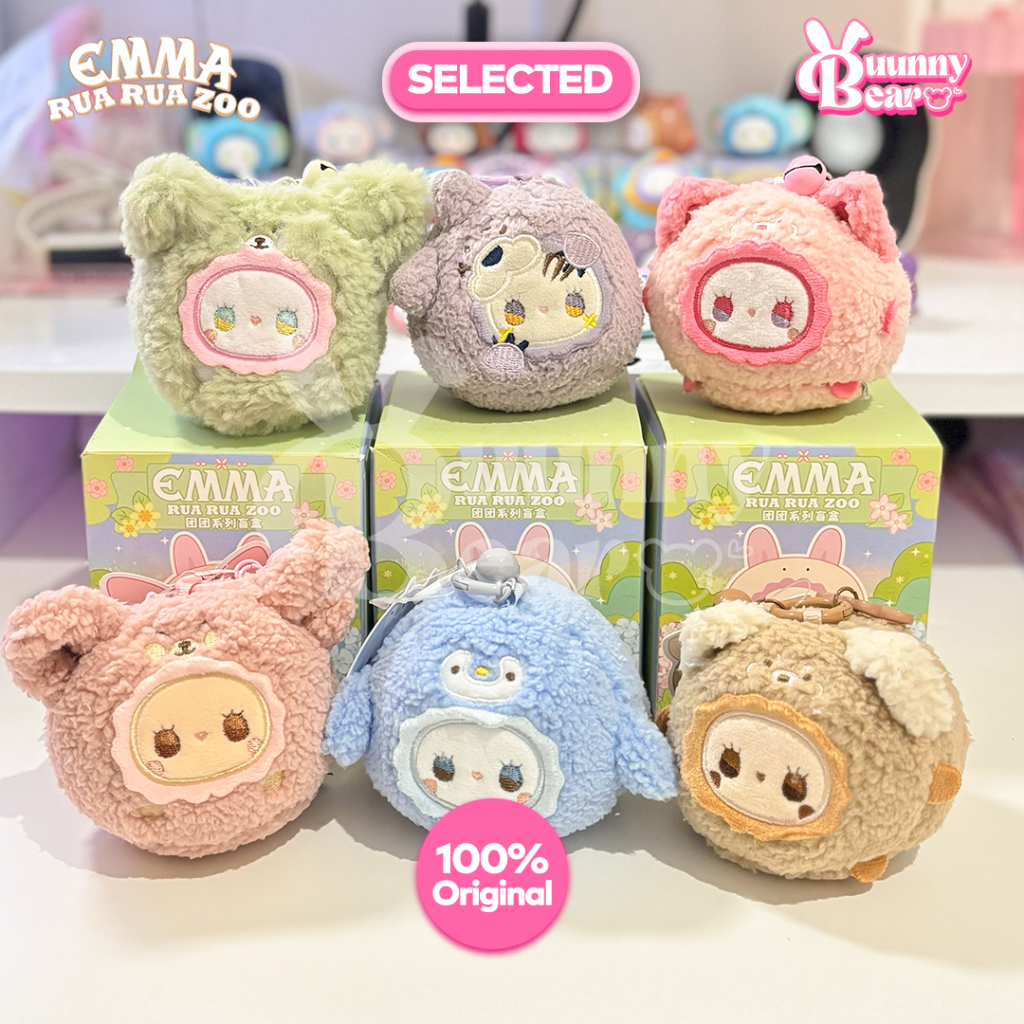 Jual [Selected] EMMA Rua Rua Zoo Blind Box Plush Keychain - 100% ...