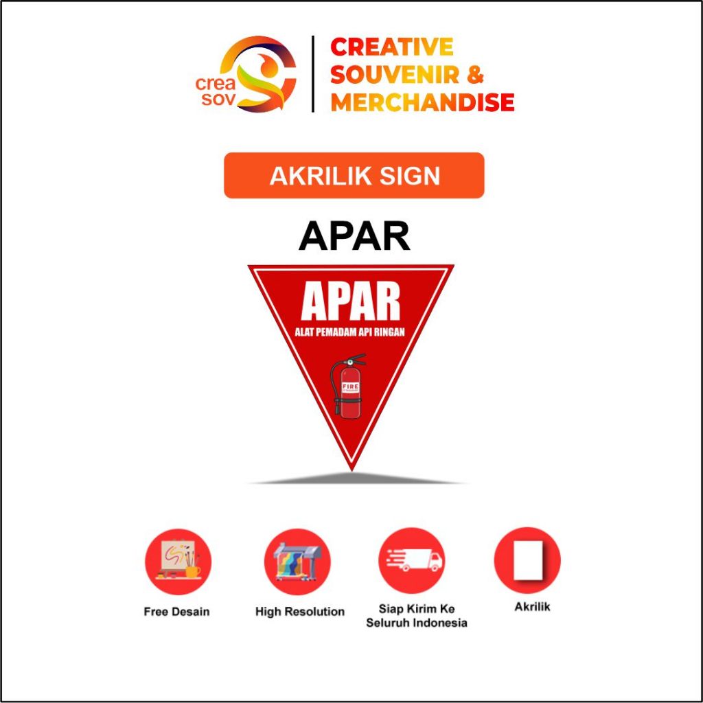 Jual Creasov - Akrilik Penanda Apar Acrylic Signage Pintu Alat Pemadam ...