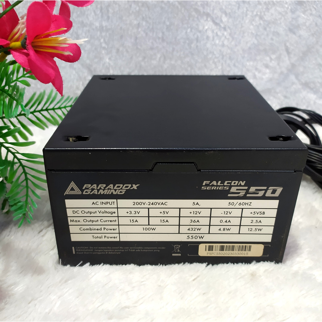 Jual PSU Power Supply Merk Paradox Gaming Falcon Series 550W Normal ...