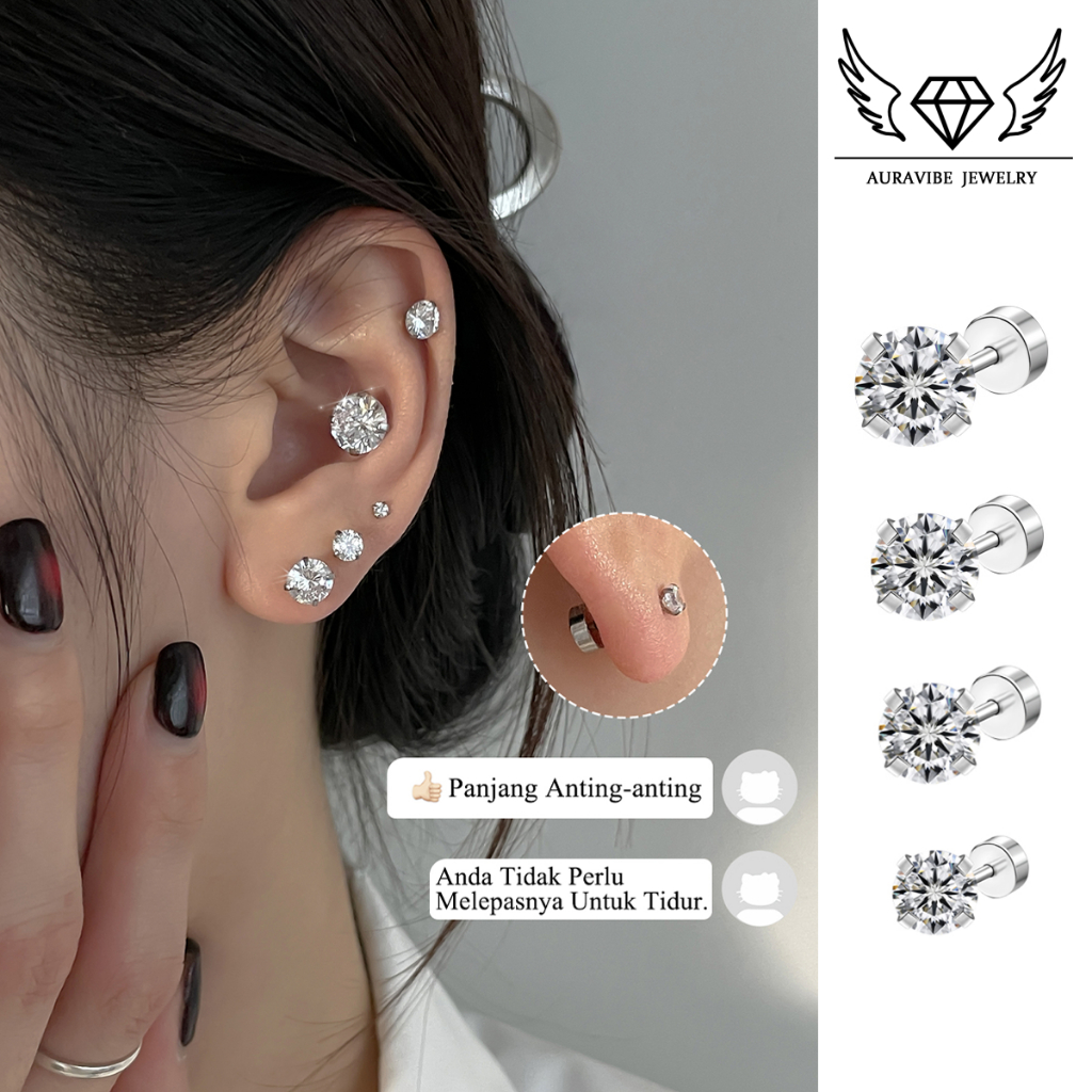 Jual Anting-anting titanium medis untuk wanita, menjaga lubang telinga ...