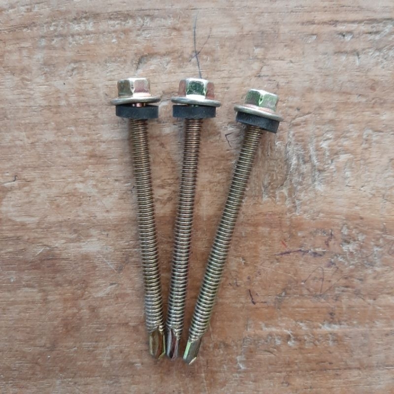 Jual Baut Roofing Halus 12×70 Untuk Atap Baja Ringan | Shopee Indonesia