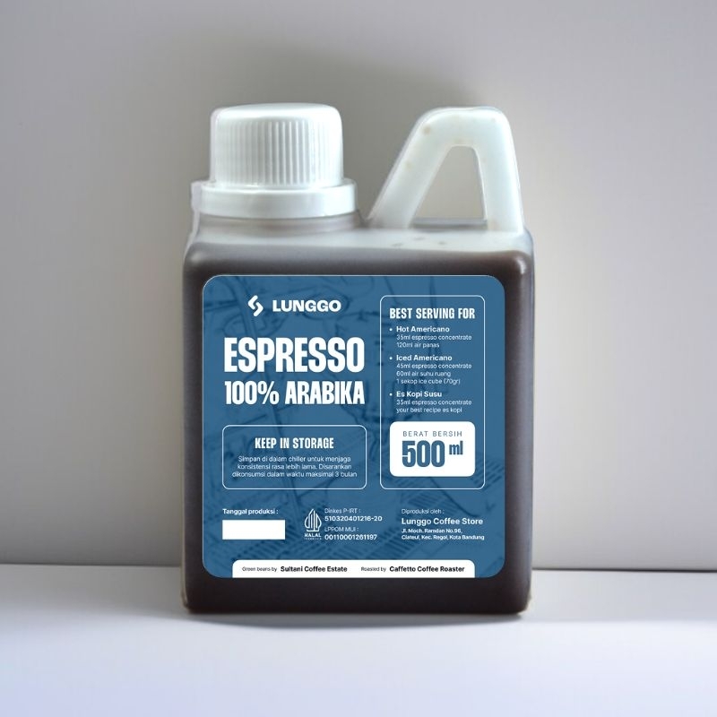 Jual Espresso Cair Kopi Konsentrat Murni Full Arabika 500 mL cocok untuk Es Kopi Susu Kekinian ...