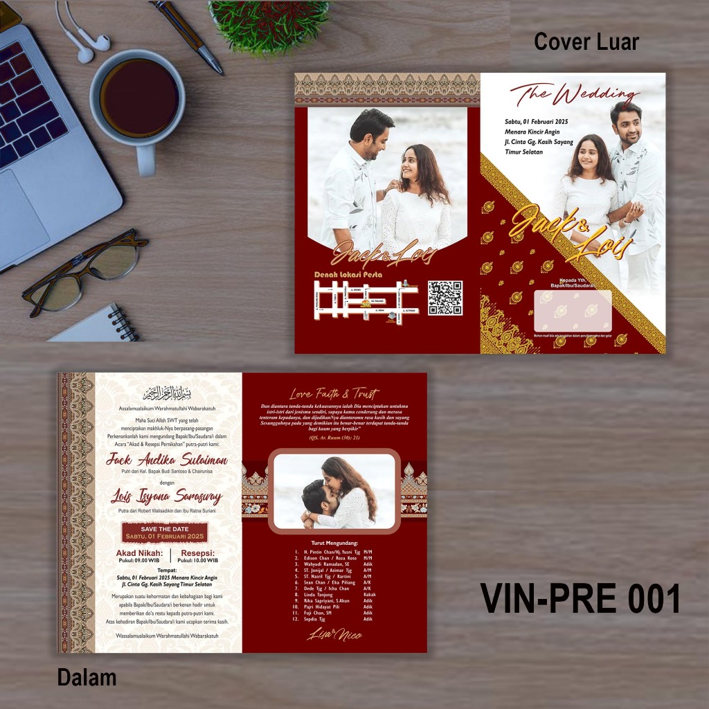 Jual Undangan Pernikahan Pakai Foto dengan Design Elegan dan Keren ...