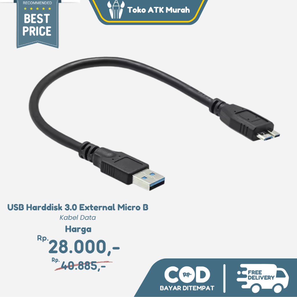 Jual Kabel Data USB Harddisk 3.0 External Micro B | Shopee Indonesia