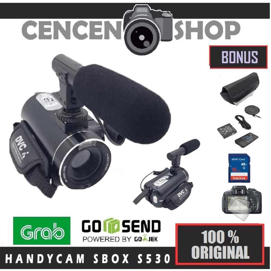 Jual FREE++ Handycam Camcorder Vlog MURAH SBOX S530 Video FREE MIC FULL ...