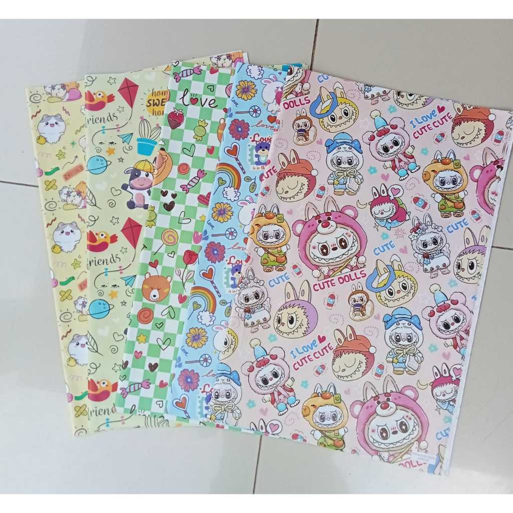 Jual Kertas Kado Fancy Labubu Glossy/1 Pak isi 50 lembar | Shopee Indonesia