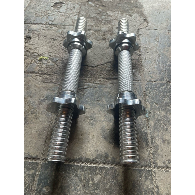 Jual stik dumbel barbel panjang 35 cm stick barbell model drat kotak ...