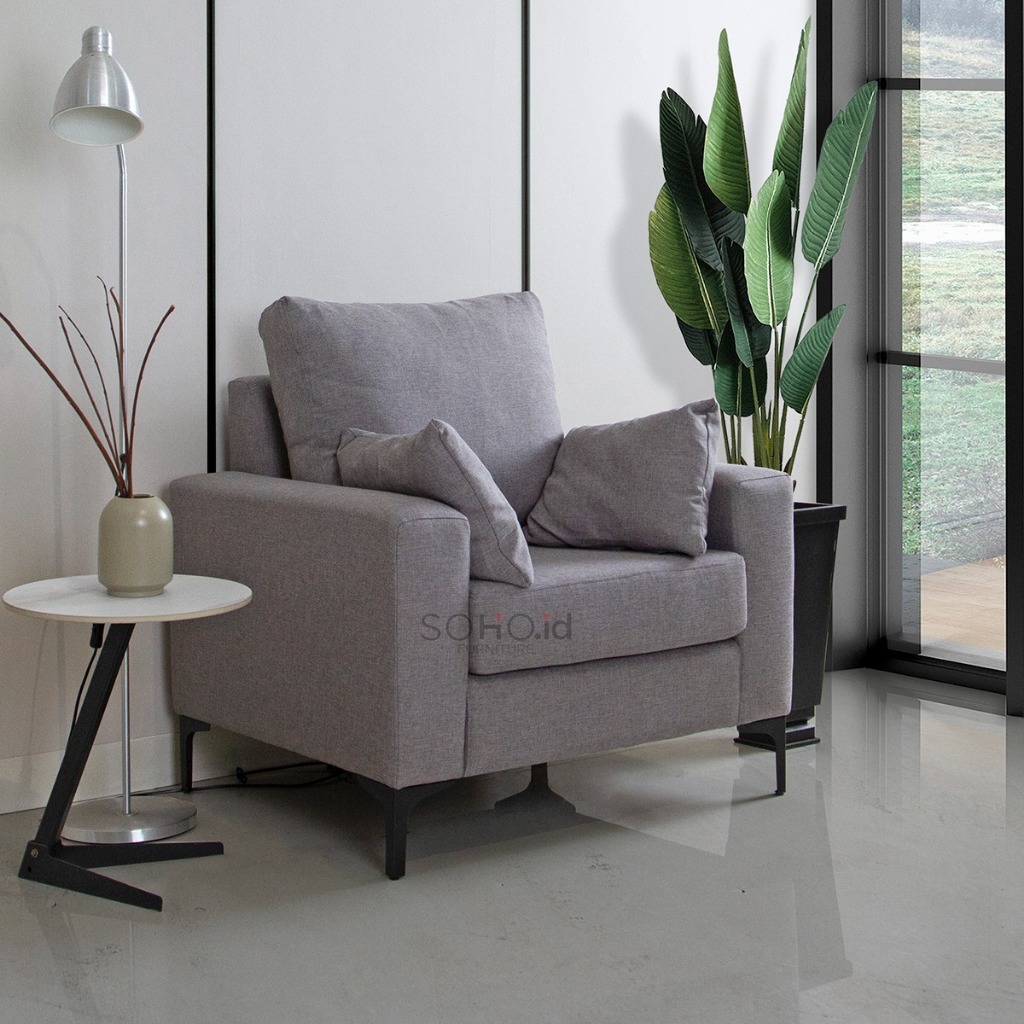 Jual SOHO.ID Sofa Minimalis Modern Kaki Besi - Kana 1 Seater | Shopee ...