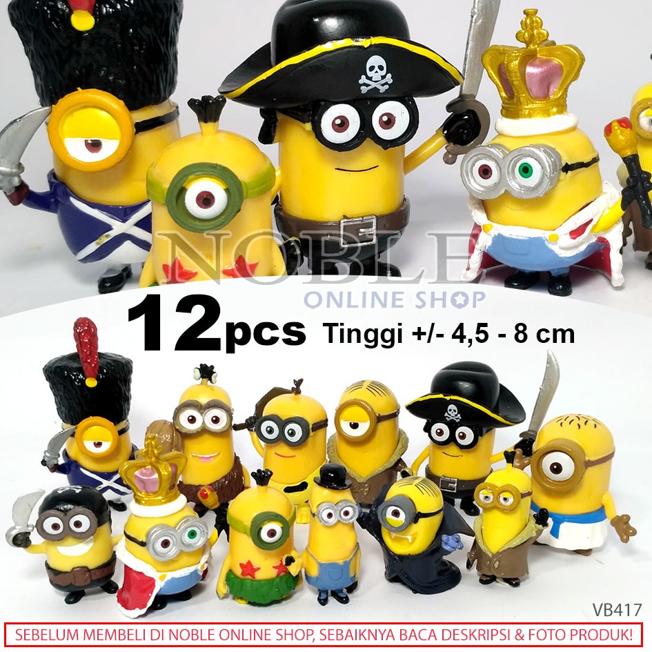 Jual 12 pcs Action Figure Mini Cute Yellow Capsul Raja Penyihir Bajak ...