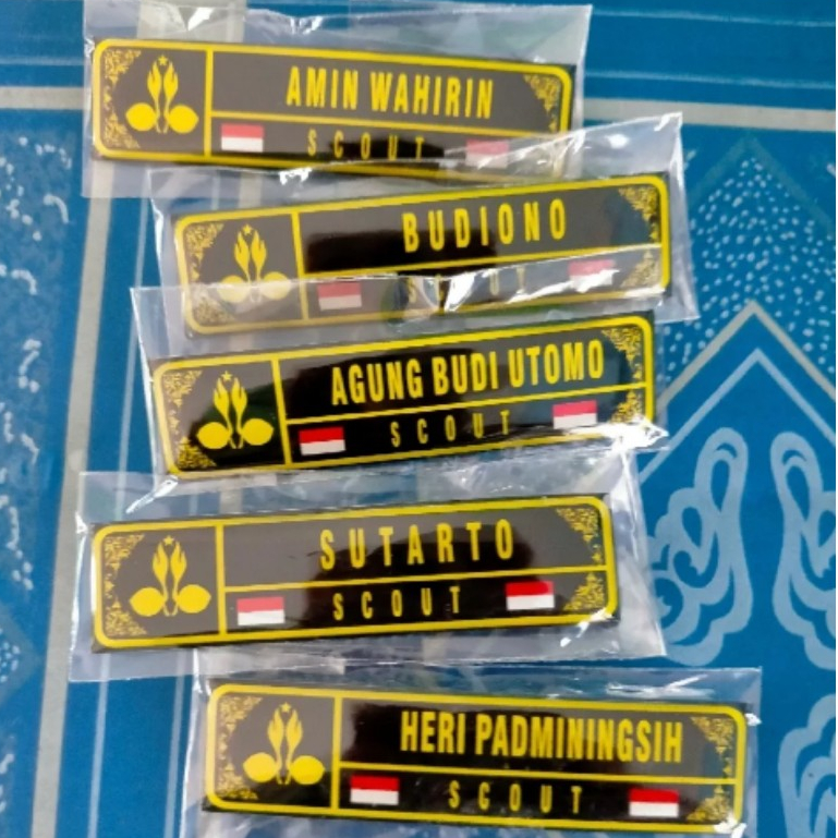 Jual PAPAN NAMA EDISI PRAMUKA (Name Tag Tema Pramuka) | Shopee Indonesia