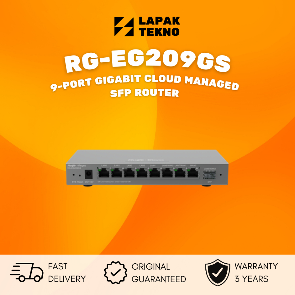 Jual Ruijie RG-EG209GS Reyee 9-Port Gigabit Cloud Managed SFP Router ...