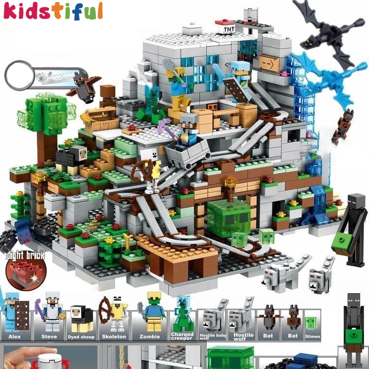 Jual 1000Pcs My World Mechanism Cave Mainan Block Edukasi Mainan Anak ...