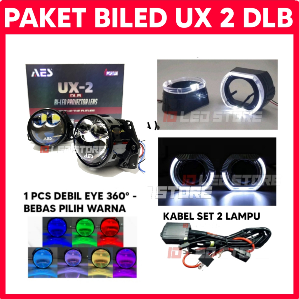 Jual PAKET KOMPLIT BILED AES UX2 DLB 3 INCH DOUBLE LASER 75 WATT ORIGINAL AES UX 2 DLB | Shopee ...