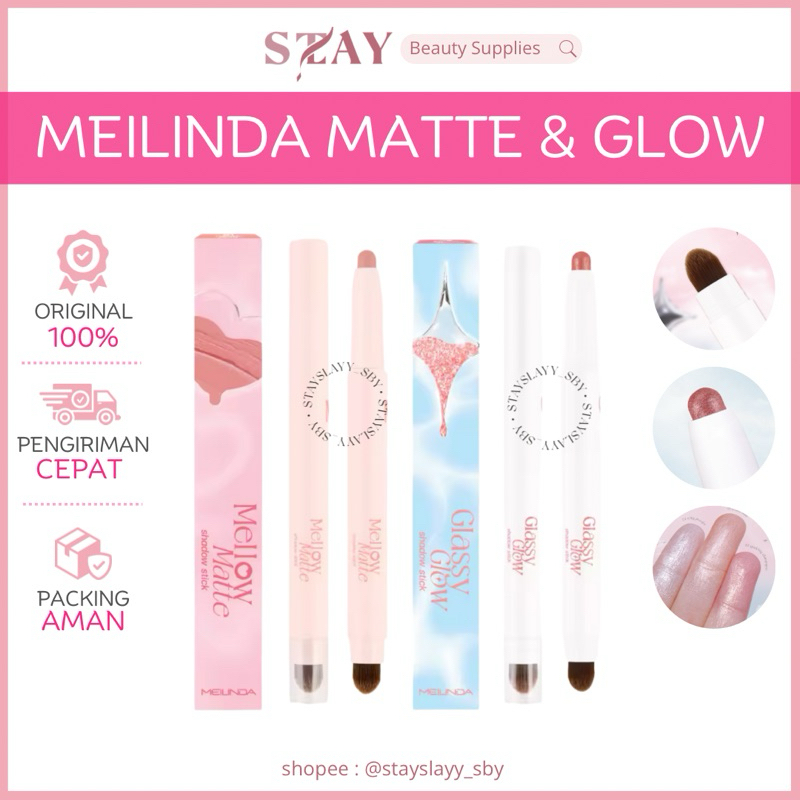Jual READY STOCK! Meilinda Mellow Matte & Glassy Glow 2 in 1 Eyeshadow ...
