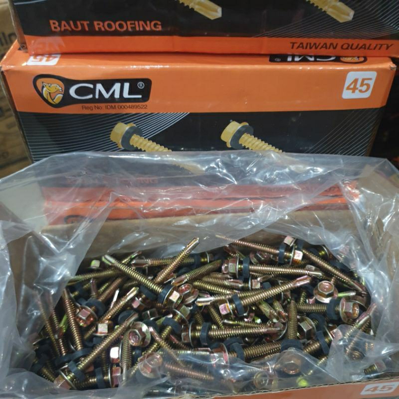 Jual Baut roving/skrup baja ringan kuning CAMEL (isi 100pcs) | Shopee ...