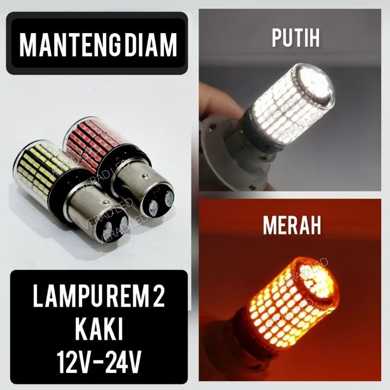 Jual LAMPU REM 144 LED 2 KAKI 1157 NON FLASH 12 VOLT SUPER BRIGHT ...