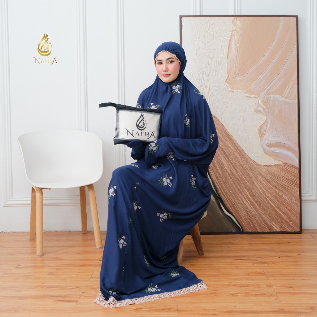 Jual NAFHA - Mukena Terusan Dewasa Bordir Syaiba | Shopee Indonesia