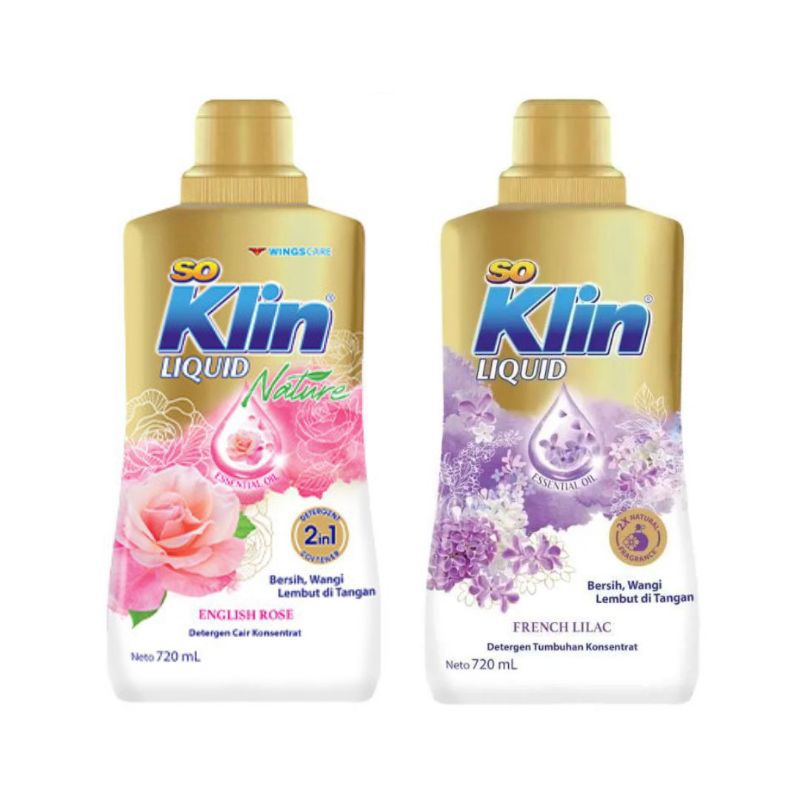 Jual SoKlin Detergen Cair Botol 720ml French Lilac/English Rose ...