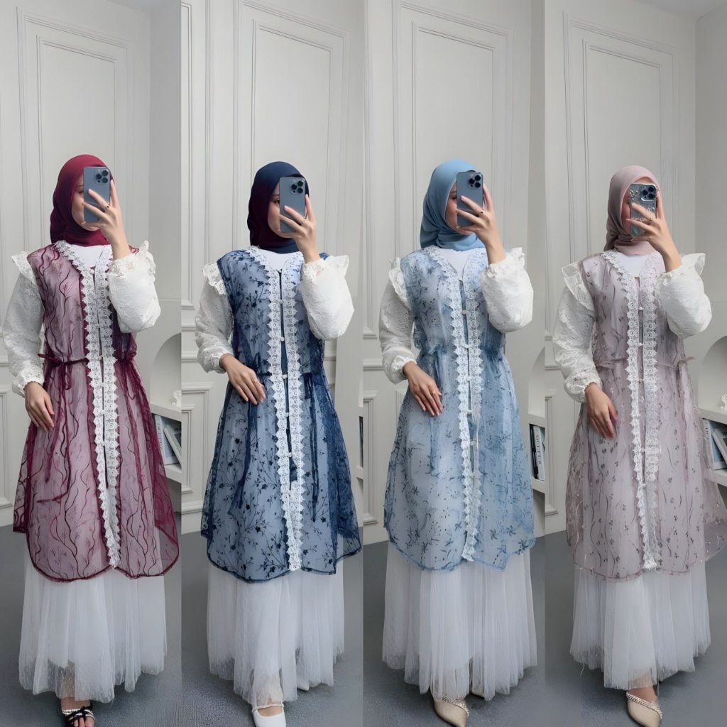 Jual Namira Outer Gamis Muslim Wanita Pesta Kondangan Terbaru 2025 ...
