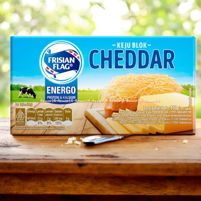 Jual Frisian Flag 150gr Blok Keju Blok Cheddar Energo Keju Cedar OLahan ...