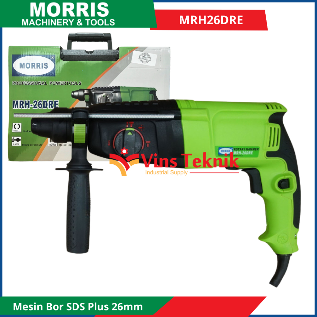 Jual mesin bor beton SDS plus 26mm MRH26DRE MORRIS MRH 26 DRE rotary ...