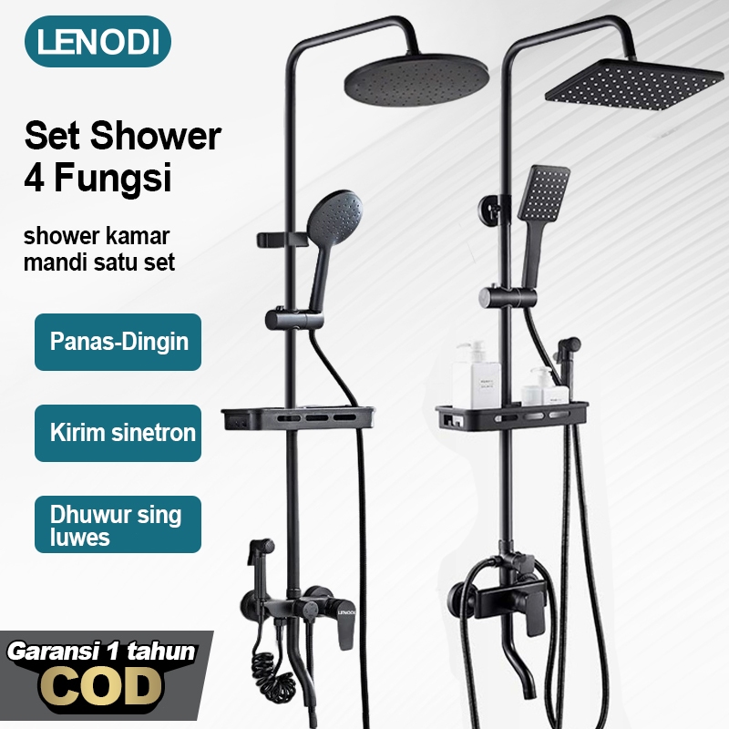 Jual Lenodi SUS 304 Shower Set Paket Lengkap Shower Kotak/Stainless ...