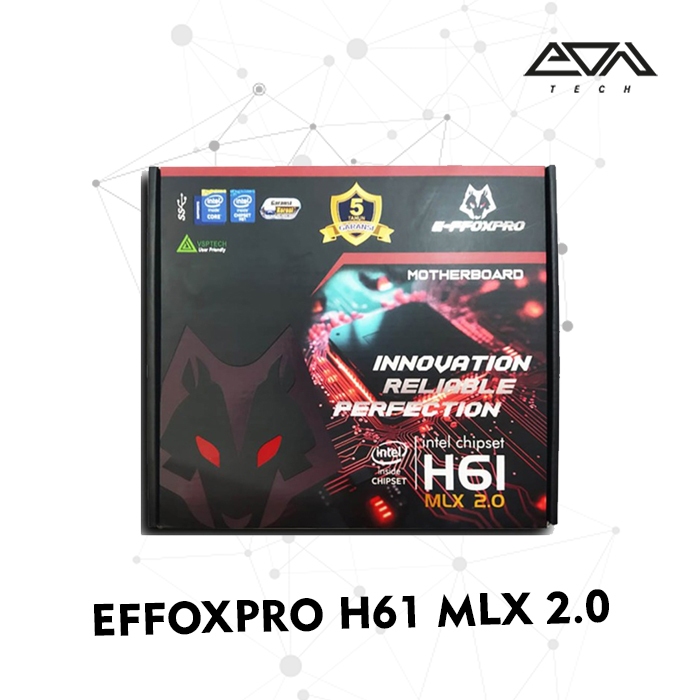 Jual EFFOXPRO H61 MLX 2.0 MOTHERBOARD LGA 1155 | Shopee Indonesia