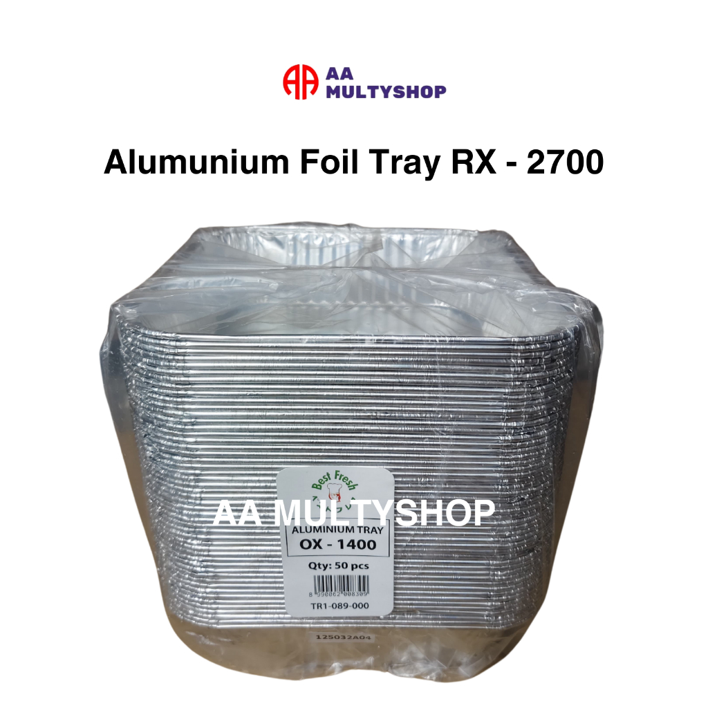 Jual Alumunium Foil OX 1400 Isi 50 Pcs Plus Tutup / Tanpa Tutup | Shopee Indonesia