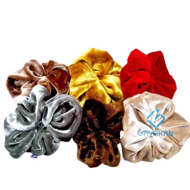 Jual DELSTOREPKU- Ikat Rambut Scrunchie Cepol Hijab Bahan Bludru atau ...