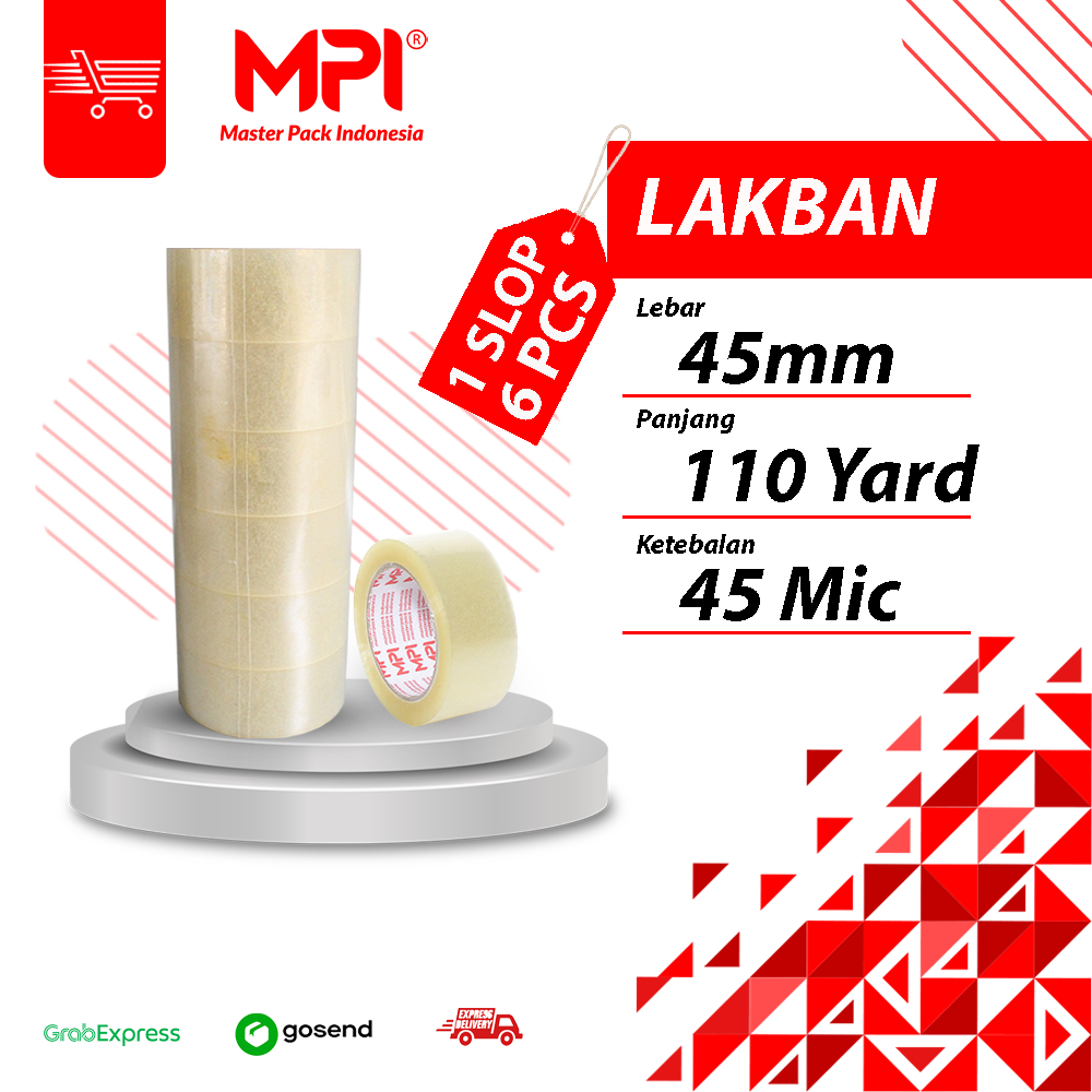 Jual LAKBAN BENING - LAKBAN COKLAT 45MM X 110 YARD MASTER PACK INDONESIA 1 SLOP ISI 6 PCS ...