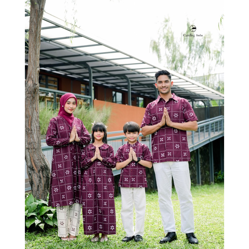 Jual BATIK GIANDRA SET FAMILY RAYA SERIES | Shopee Indonesia