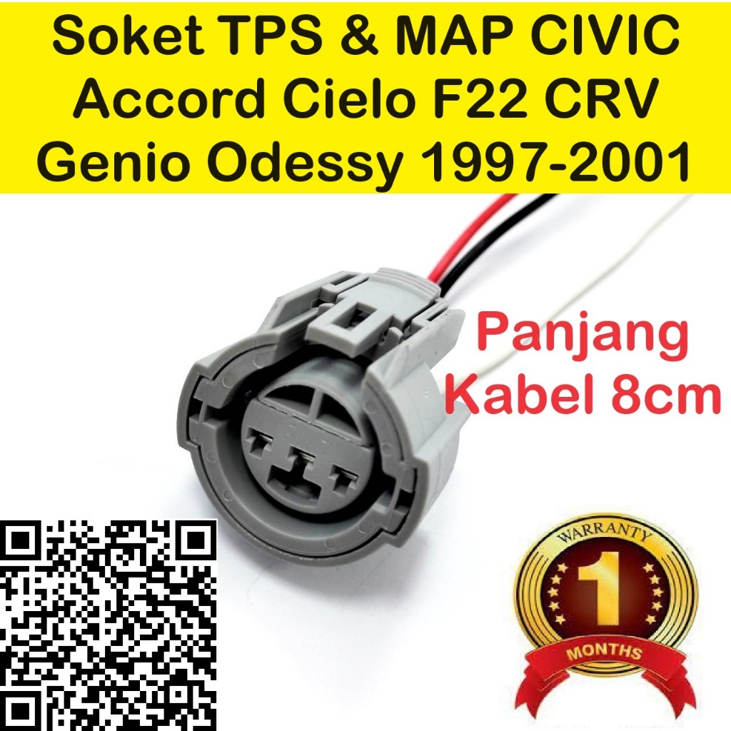 Jual Soket Sensor TPS MAP Honda CIVIC Accord Cielo F22 CRV Genio Odessy ...