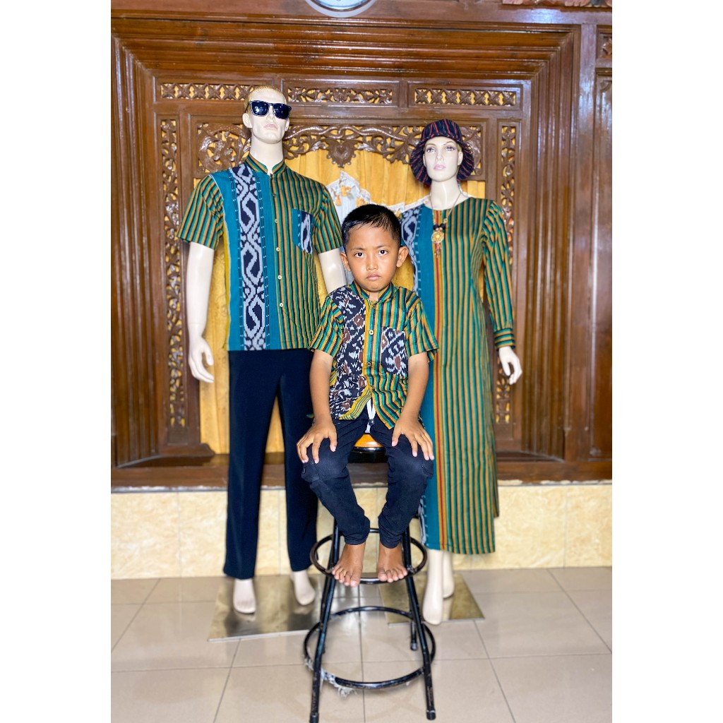 Jual PAKAIAN KELUARGA KOKO DEWASA, ANAK, GAMIS MOTIF LURIK BAHAN KATUN ...