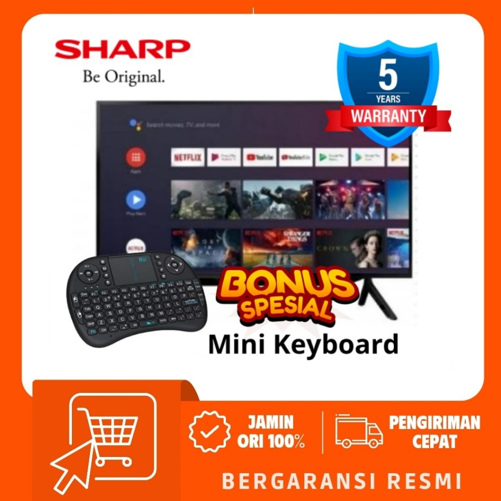 Jual SHARP LED TV 32 Inch 2T-C32EG1i adroid smart DVB-T2 / 32EG1i | Shopee Indonesia