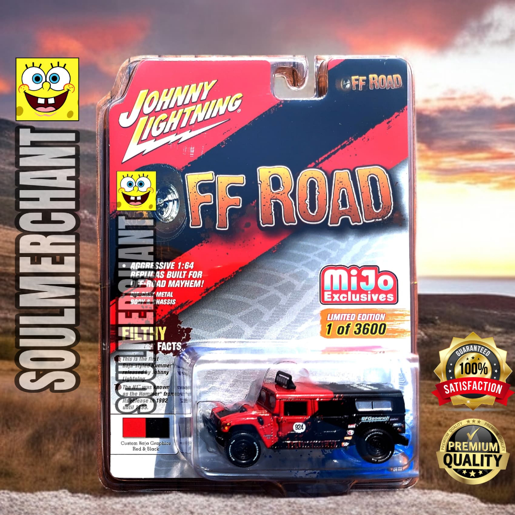 Jual Johnny Lightning Hummer H1 Wagon Merah Diecast Jeep Humvee ...